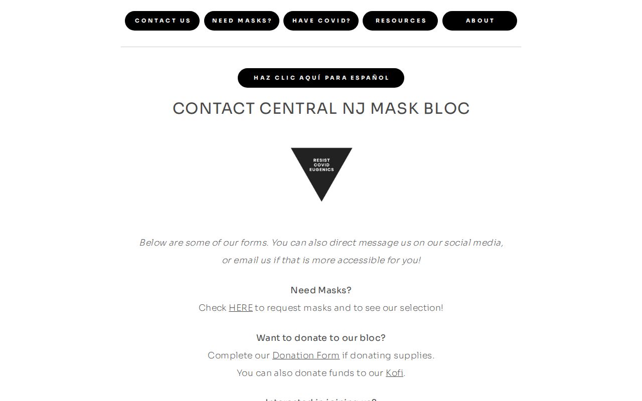 Central NJ Mask Bloc